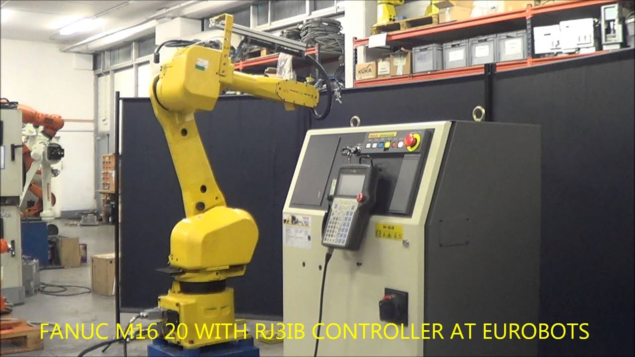 ROBOT FANUC M16 20 RJ3IB AT EUROBOTS - YouTube