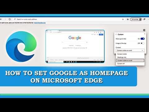 How to Set Google As Homepage on Microsoft Edge Browser | Default Set ...