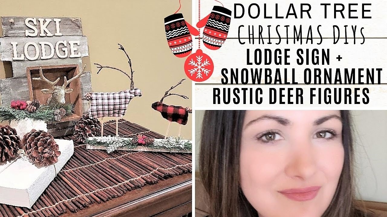 DOLLAR TREE CHRISTMAS DIYs / Winter🌲 Rustic Deer Figures + Ski Lodge ...