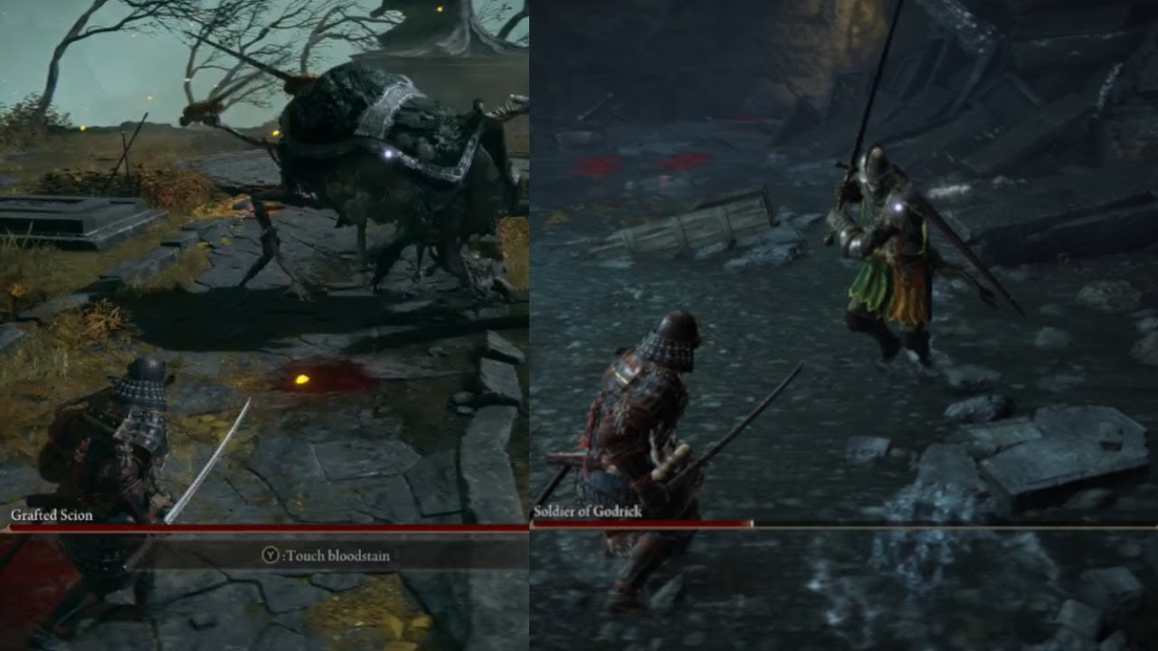 My 1st & 2nd boss (Tutorial bosses) Grafted Scion & Soldier of Godrick ...