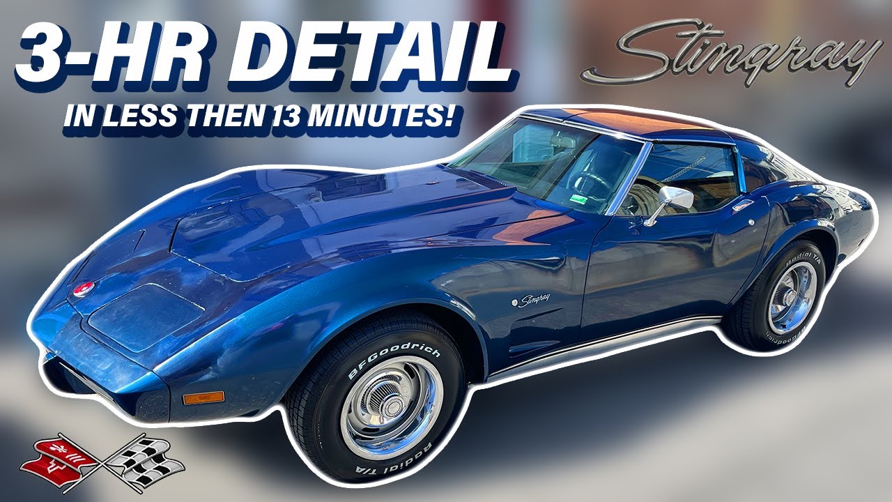 3-HOUR FULL DETAIL Time-lapse in a PARKING GARAGE | 1976 Corvette ...