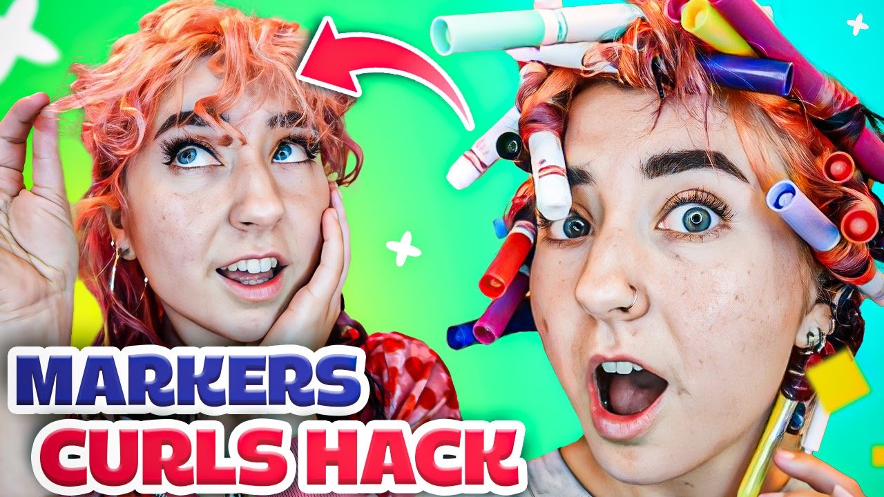 Heatless Curls Hack with...MARKERS - YouTube