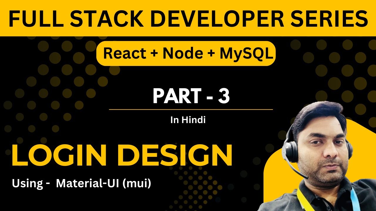 React Login Page UI with Material UI | Explained in Hindi | Full Stack ...