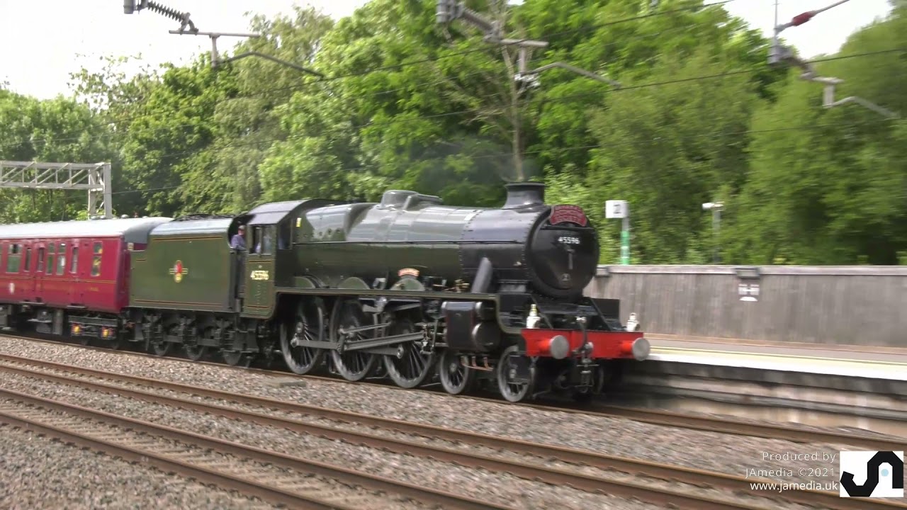 45596 Bahamas Locomotive at Tamworth heading South on West Coast Main ...