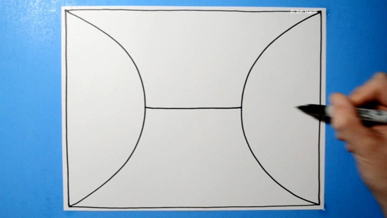 Spiral Drawing #256 / 3D Letter H Pattern / Satisfying Line Illusion ...