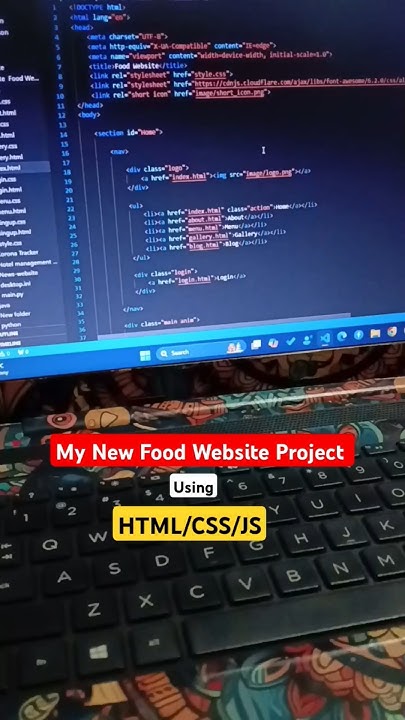 Food website project in html and css || Food website project for college || Html, Css, Js ...