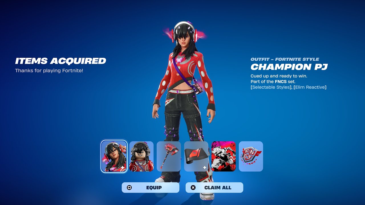 New Chapter 6 Season 2 FNCS Champion PJ skin in Fortnite! (Fortnite ...