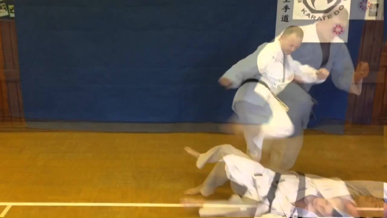 Goju Ryu Karate - Ippon Kumite 4 (Roundhouse kick to head) - YouTube