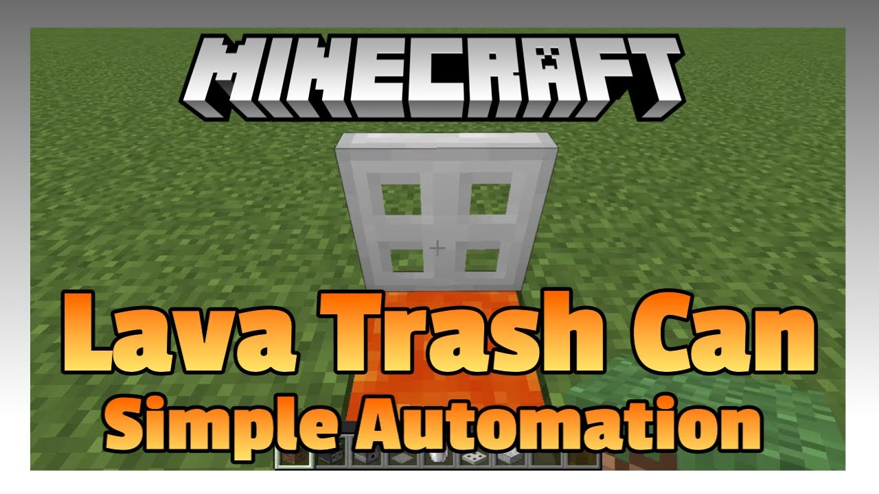 Lava Trash Can - Simple Minecraft Vanilla Automation - YouTube