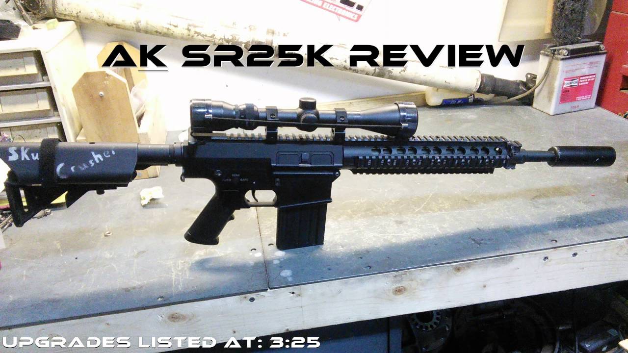 A&K SR25K Airsoft Review + Upgrades - YouTube
