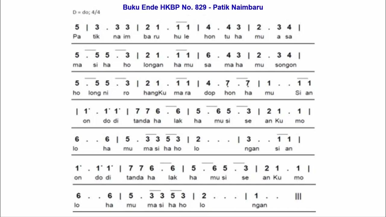 Buku Ende HKBP No. 829 - Patik Naimbaru - YouTube