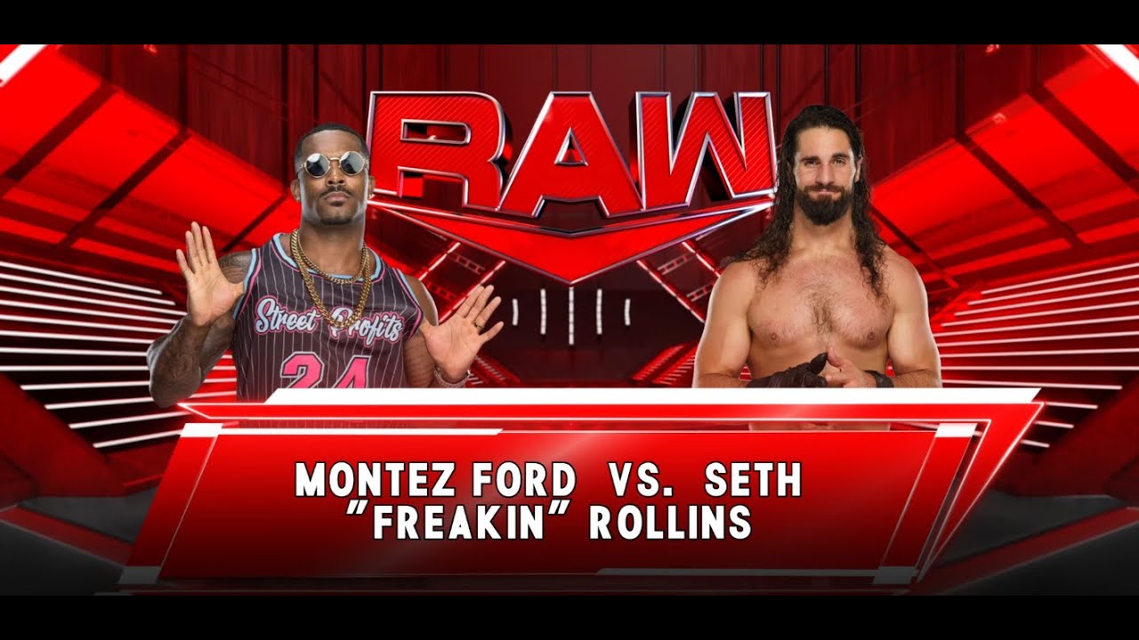 Montez Ford vs. Seth “Freakin’” Rollins: Raw, Aug. 1, 2022 WWE 2K23 4K ...