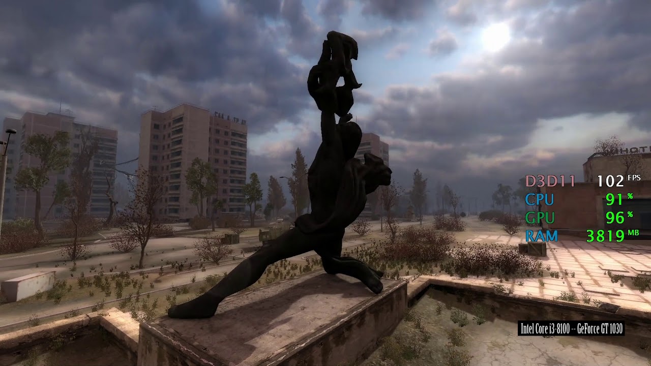 GeForce GT 1030 -- Intel Core i3-8100 -- STALKER Call of Pripyat ...