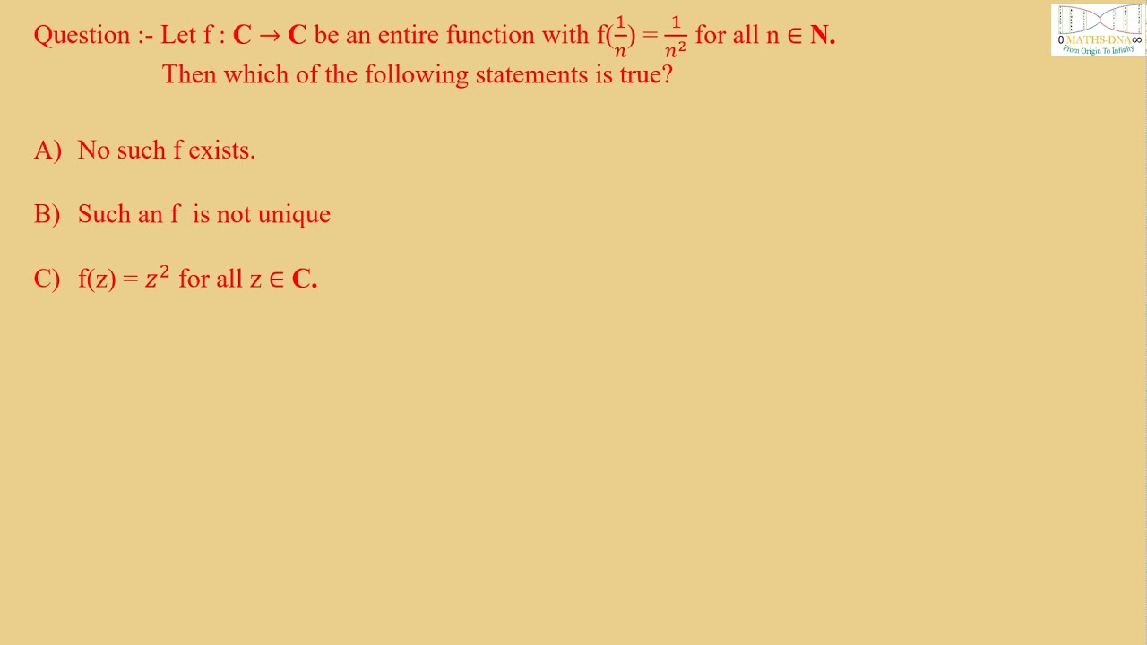 IDENTITY THEOREM | CSIR-NET SOLUTION | MATHEMATICS | COMPLEX ANALYSIS ...