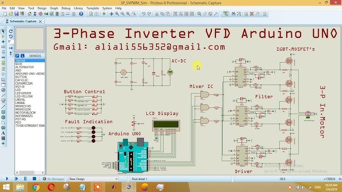 3 Phase Speed Control Of Induction Motor Arduino Uno