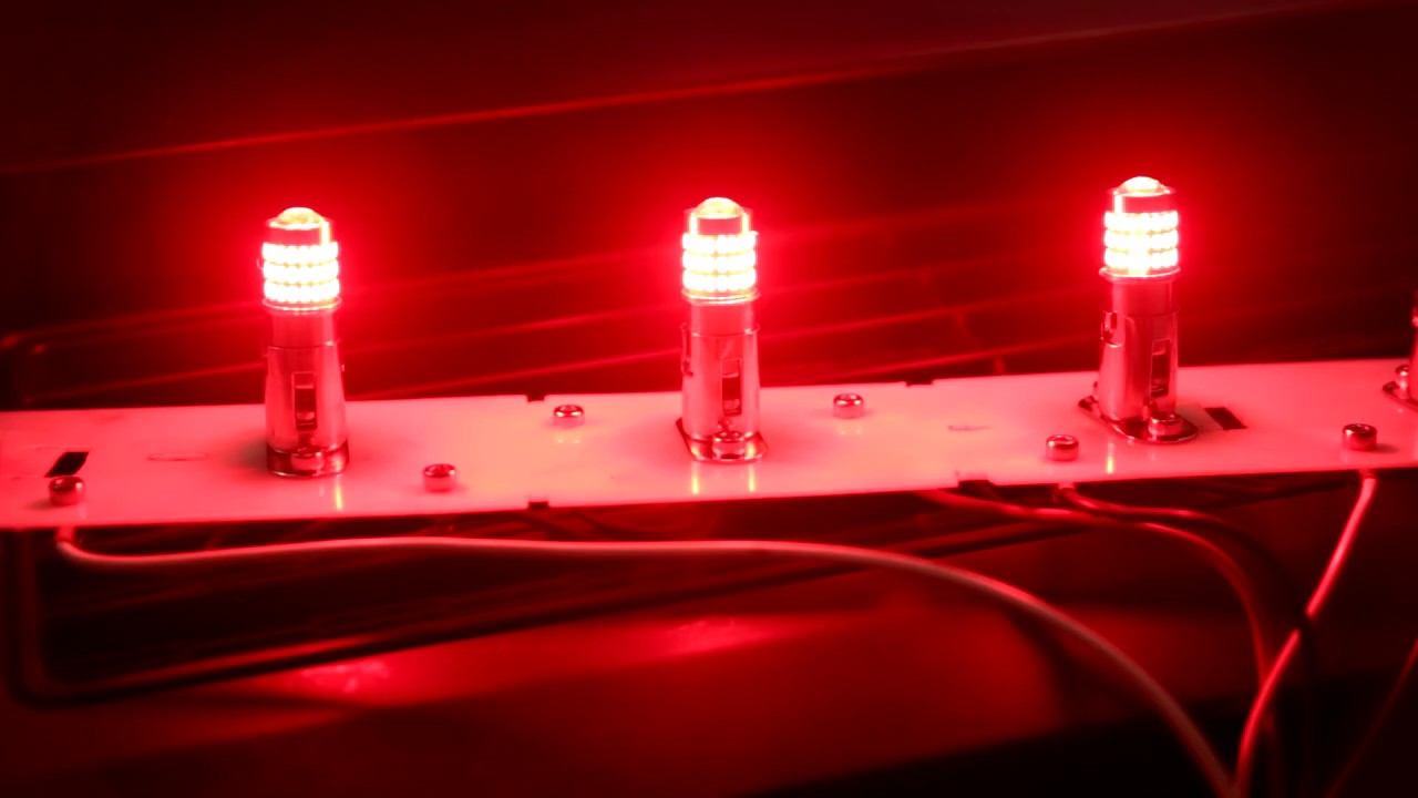 DeLorean: modified tail/brake light LED test - YouTube