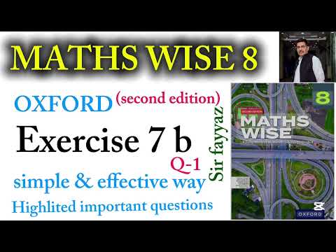 MATHS WISE 8 | EXERCISE 7B  | UNIT 7 | Q-1 |  EX 4B |Linear equation and inequality | Chapter 7 |8th