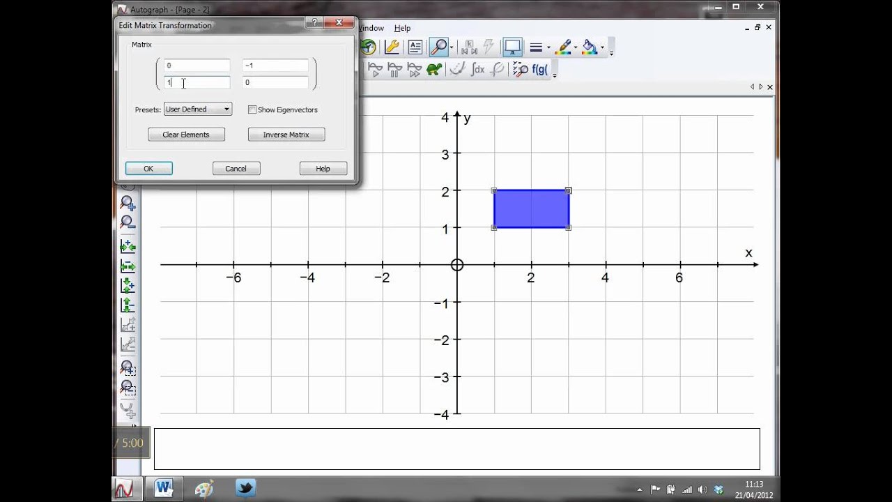 Mr Barton's Autograph Video 64 - Matrix Transformations - YouTube