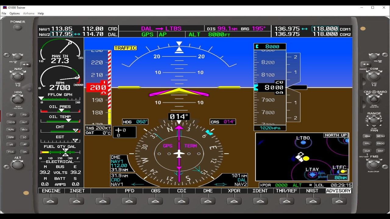 G1000 | GARMIN 1000 | Flight Plan ve Oto Pilot ile SID nin uygulanması ...