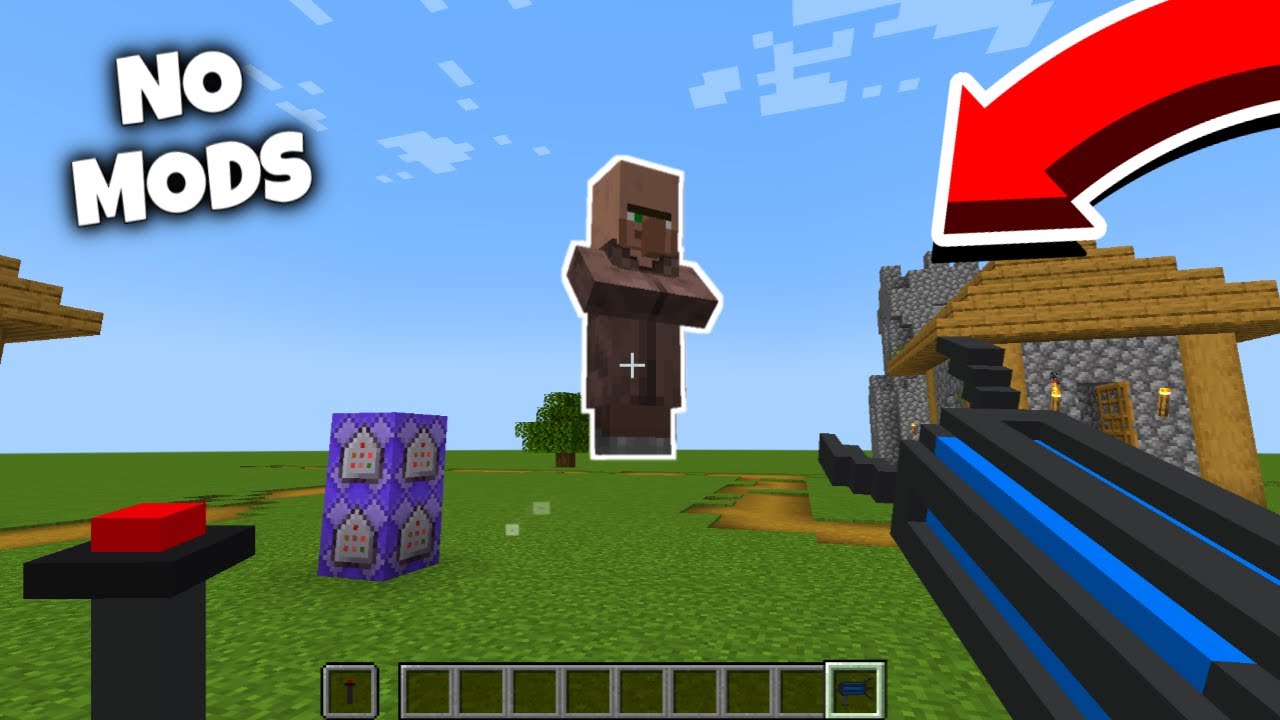 Aku REMADE Senjata Gravity Gun Di MINECRAFT Hanya Dengan Command Block ...