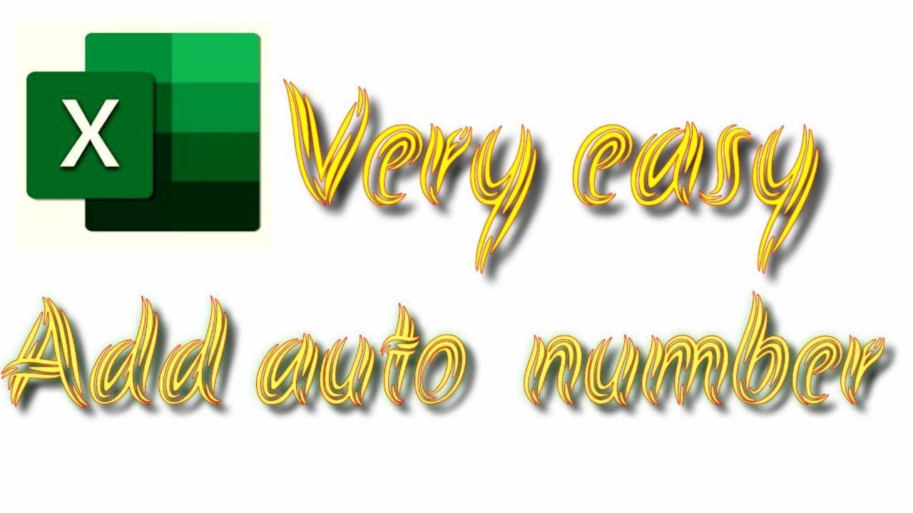 How To Add Auto Number very Easy YouTube how-to-add-auto-number-very-easy-youtube