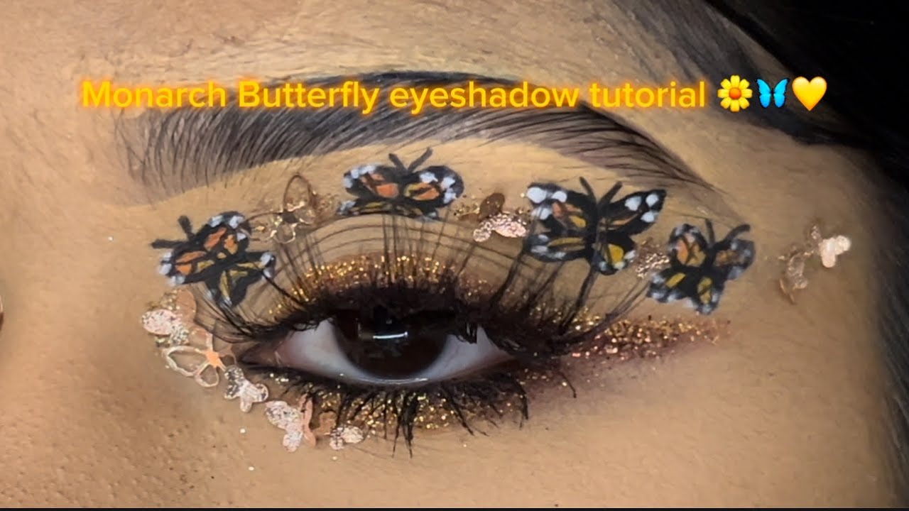 Monarch Butterfly eyeshadow tutorial 🌼🦋💛 - YouTube