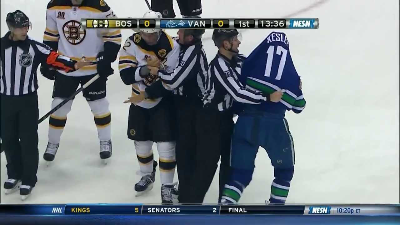 Jarome Iginla fights Ryan Kesler, hurts finger w/SlowMo 12/14/13 - YouTube