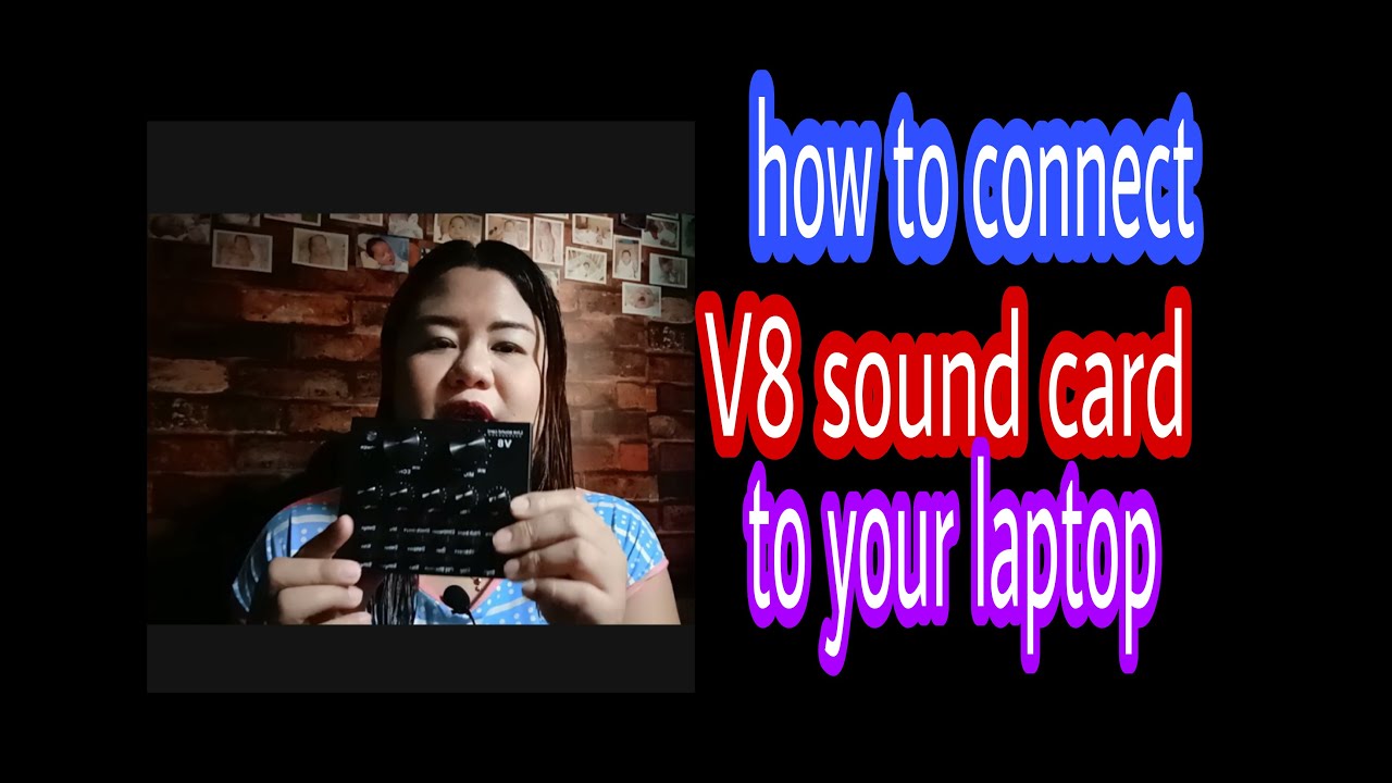 How to connect your V8 sound card to your laptop - YouTube