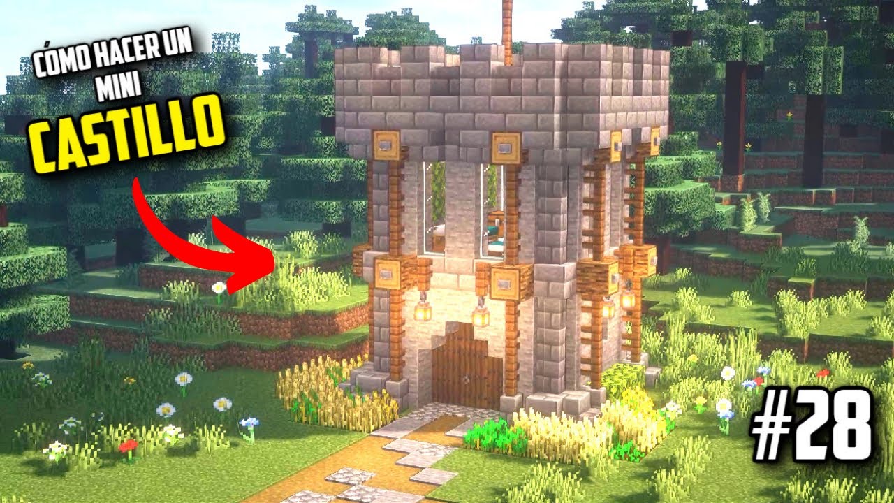 COMO HACER un MINI CASTILLO en MINECRAFT SURVIVAL FACIL - YouTube