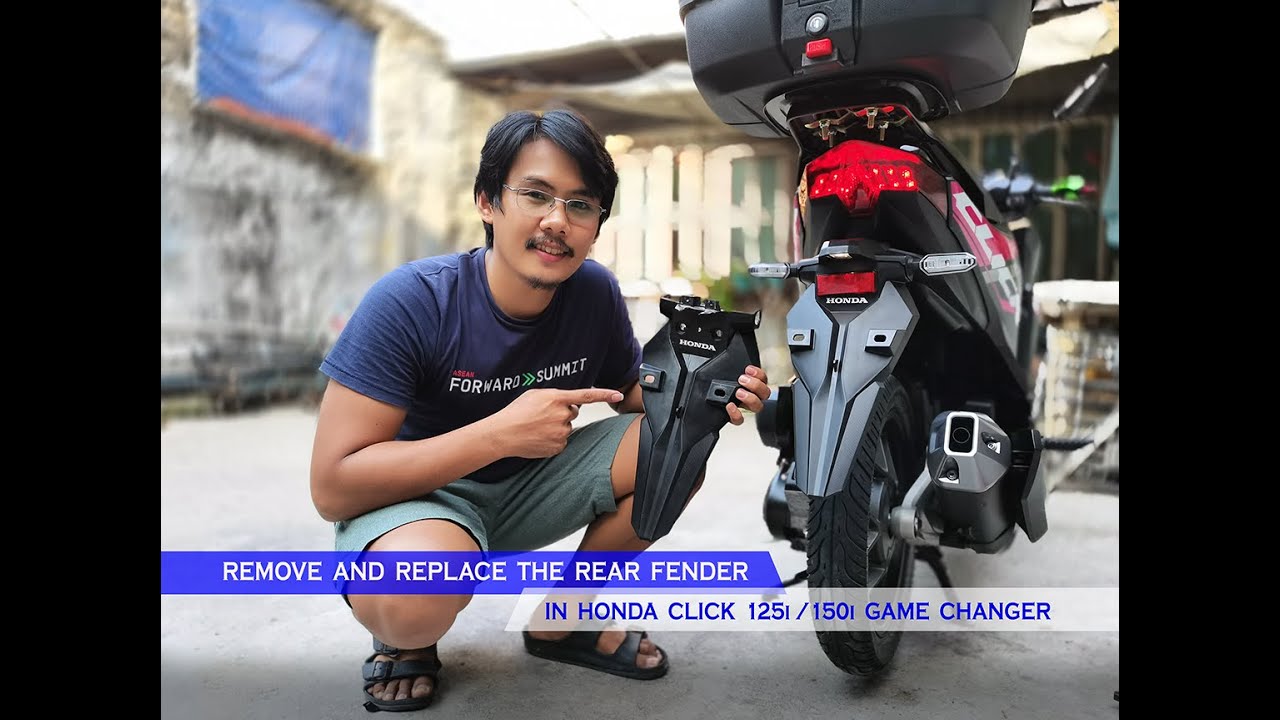 HOW TO REPLACE REAR FENDER IN HONDA CLICK | STEP BY STEP - YouTube