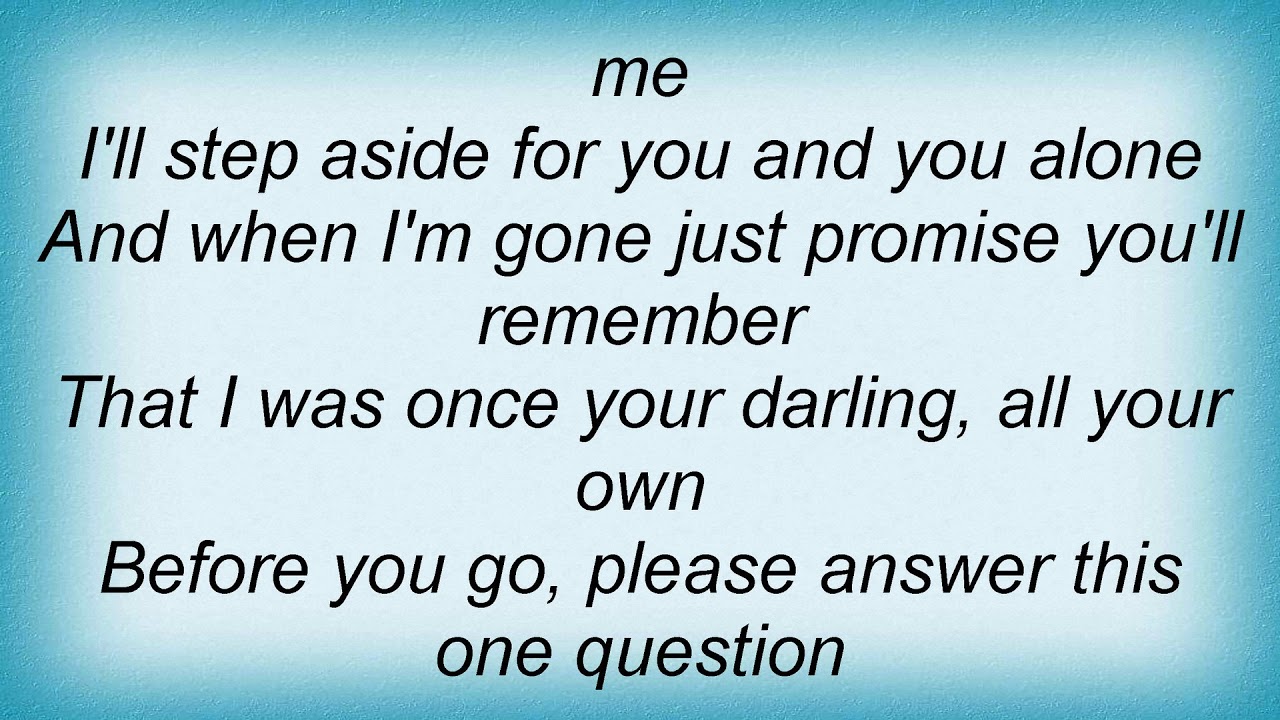 Hank Thompson - I'll Step Aside Lyrics - YouTube