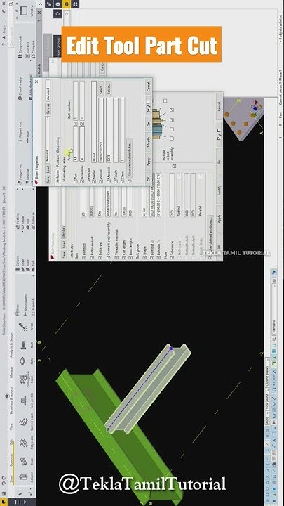Edit Tool Part Cut in Tekla Structure / Steel Structure / tekla tamil Tutorial - YouTube