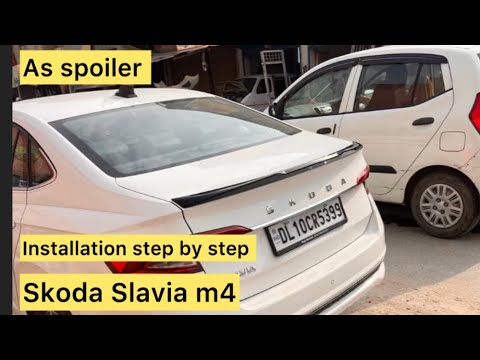 💯 Skoda Slavia spoiler installation ‼️Slavia m4 spoiler ‼️Skoda Slavia ...