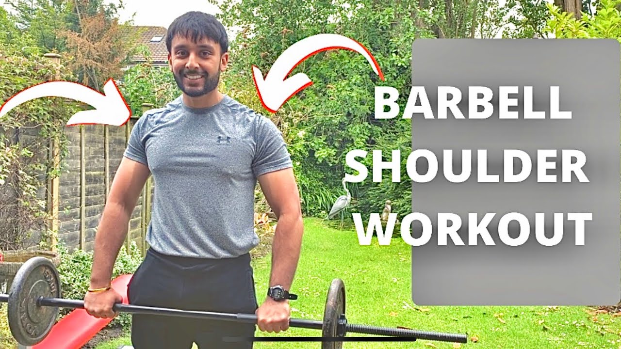 Shoulder Routine Using ONLY a Barbell│Home Workout - YouTube