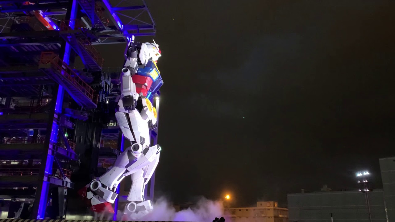 New full-scale moving GUNDAM in Yokohama 12/17 - YouTube
