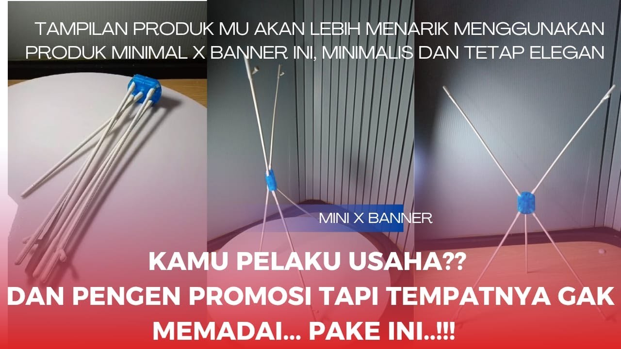 MINI X BANNER - BANNER UKURAN A4 DAN A3 - O85813461414 - YouTube