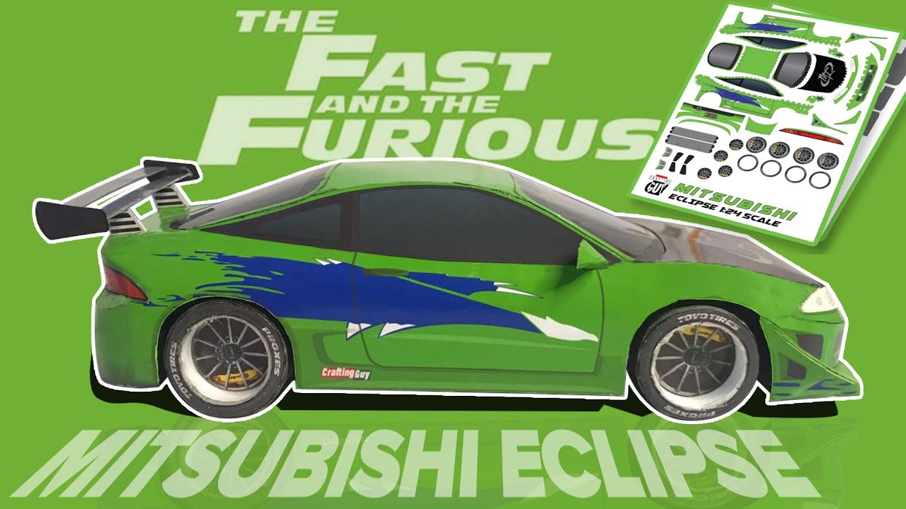 Paper Craft | Mitsubishi Eclipse | Paper Model | Eclipse 1995 - YouTube