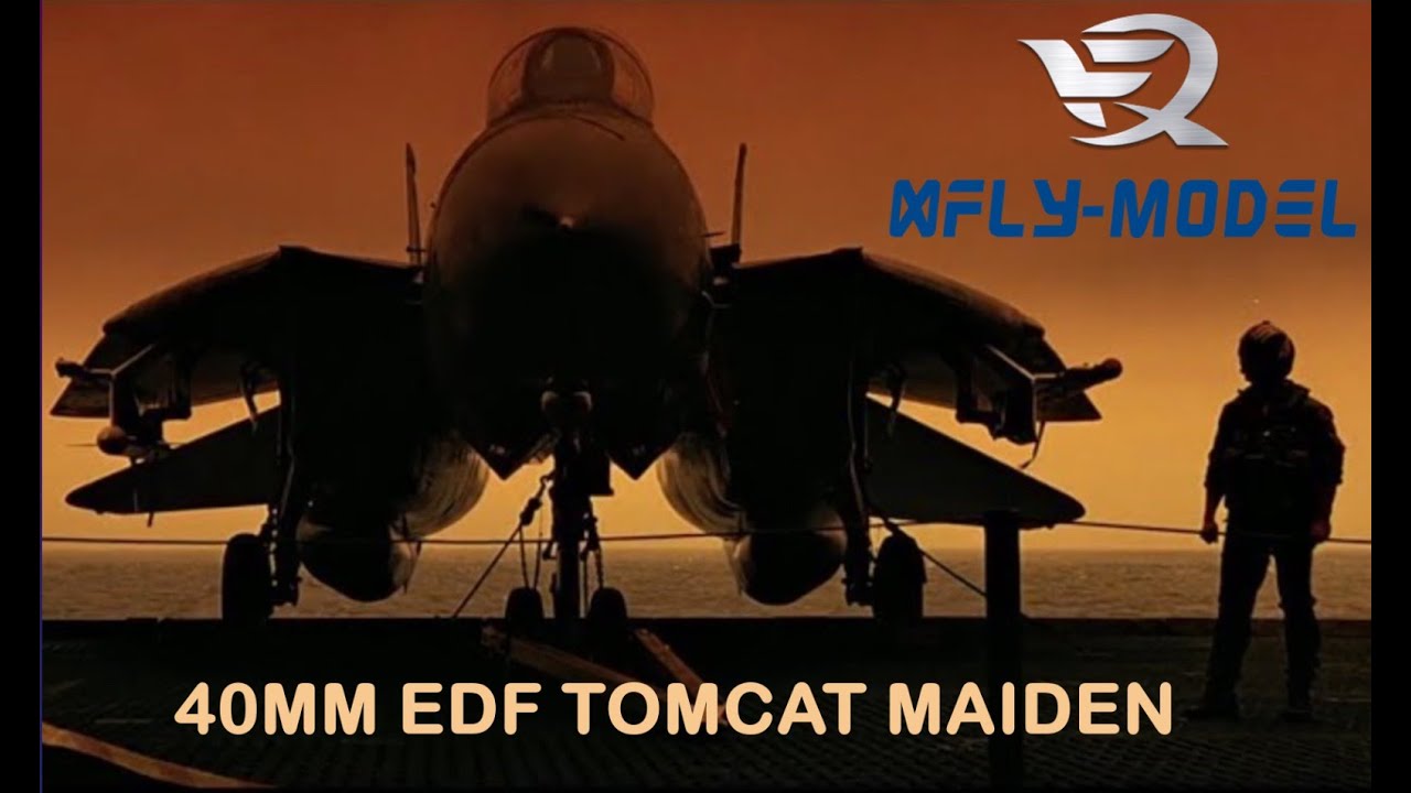 Xfly 40mm EDDF Tomcat F 14 maiden flight - YouTube