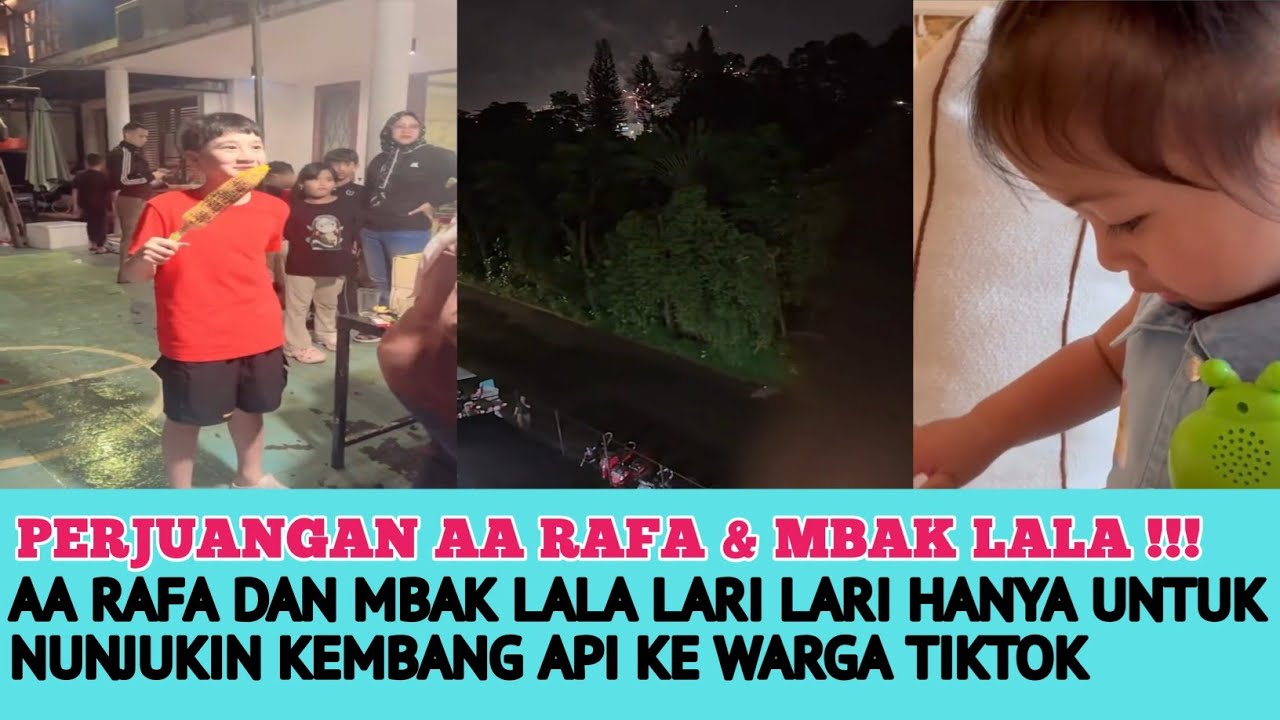Perjuangan Aa rafa dan mbak lala lari lari hanya untuk nunjukin kembang ...
