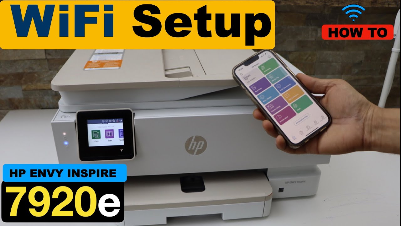 HP ENVY INSPIRE 7920e WiFi Setup, Connect To Wireless Network. - YouTube