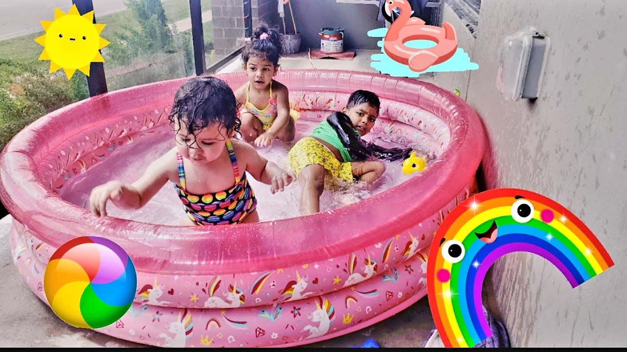 Family fun kids pool party children water park | kids Nursery Rhyme ...