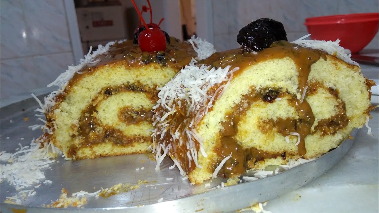 Como fazer rocambole de doce de leite com ameixa #confeitaria# ...