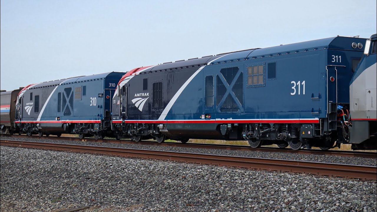 Brand New ALC-42s (Amtrak #310 & #311) Through Vacaville - YouTube
