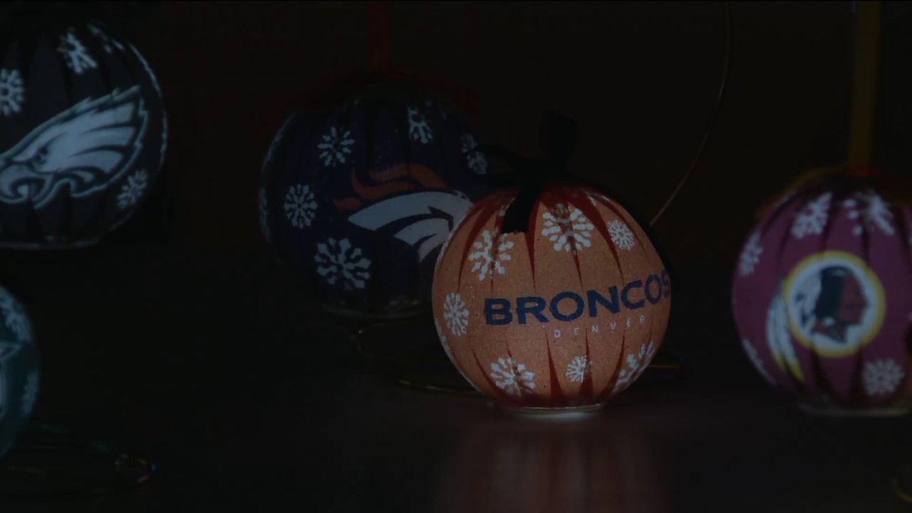 NFL Set of 6 Light-Up_Ball Ornaments w/Gift Box on QVC - YouTube