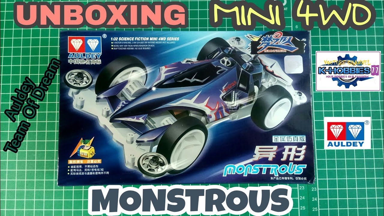 Unboxing Mini 4WD Monstrous Auldey Team Of Dream [ミニ四駆] - YouTube