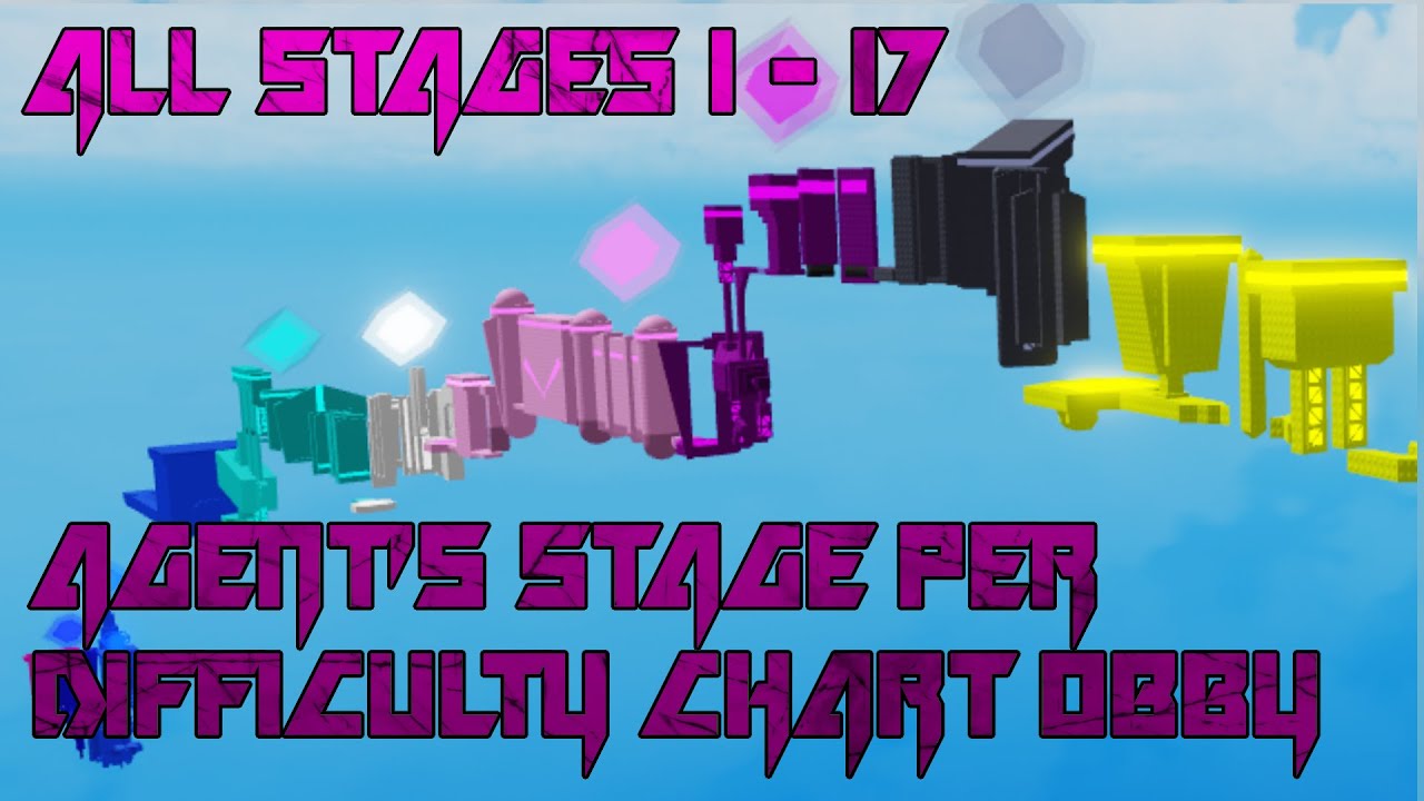 AGENT's Stage Per Difficulty Chart Obby [All Stages 1-17] (ROBLOX Obby ...