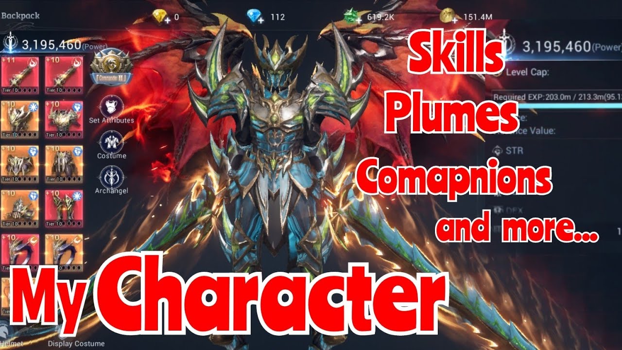 MU Origin 3 My Character - Skills Companions Plumes and more ... - YouTube