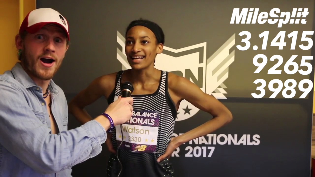 Sammy Watson Recites Pi After 4:48 Mile - YouTube