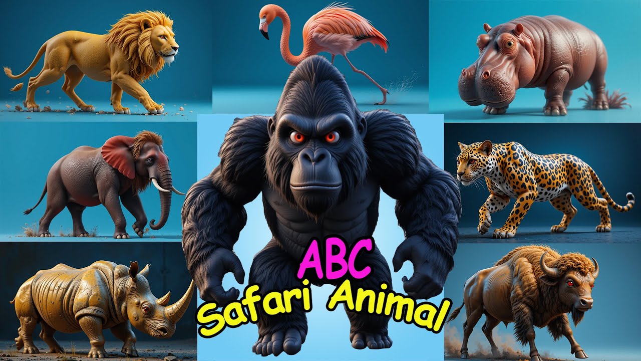 Fun Safari Animal Sounds Song for Kids |Learn Animal Names & Noises ...