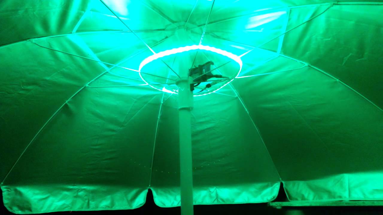 RGB Patio Umbrella Lighting - YouTube